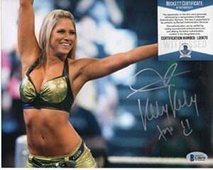 kelly kelly autographed 8×10 photograph wwe superstar diva barbie blank beckett