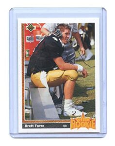 1991 upper deck #13 brett favre atlanta falcons rookie card – mint condition ships in new holder