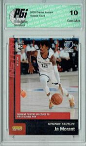 ja morant 2019 panini instant #138, 1 of 926 made rookie card pgi 10 – basketball slabbed rookie cards