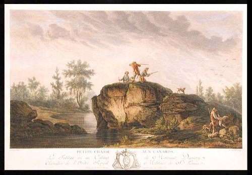 Petite Chasse aux Canards. Le Tableau est au Cabinet de Monsieur Damery Chevalier de l'Ordre Royal Militaire de St. Louis