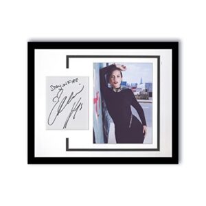 alicia keys”girl on fire” autograph signed custom framed 11×14 display c acoa