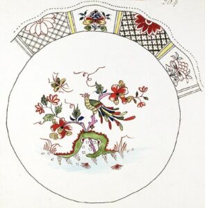 an original design for a porcelain plate