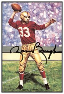 sammy baugh signed goal line art card glac autographed nfl washington psa/dna