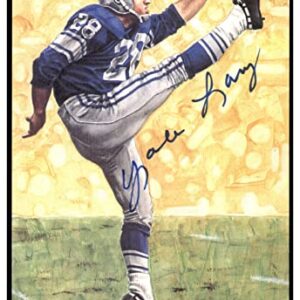 Yale Lary Signed Goal Line Art Card GLAC Autographed Lions PSA/DNA