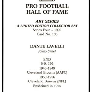 Dante Gluefingers Lavelli Signed Goal Line Art Card GLAC Autographed Browns PSA