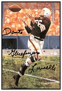 dante gluefingers lavelli signed goal line art card glac autographed browns psa