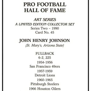 John Henry Johnson Signed Goal Line Art Card GLAC Autographed Steelers PSA/DNA