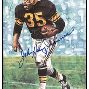 John Henry Johnson Signed Goal Line Art Card GLAC Autographed Steelers PSA/DNA