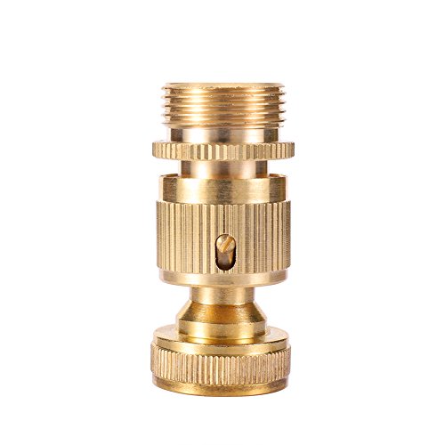 3Sets Garden Hose Quick Connect 3/4 inch GHT Brass Easy Connector Fitting - Quick Disconnect Hose Fittings Male and Female (3Pair)