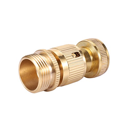 3Sets Garden Hose Quick Connect 3/4 inch GHT Brass Easy Connector Fitting - Quick Disconnect Hose Fittings Male and Female (3Pair)