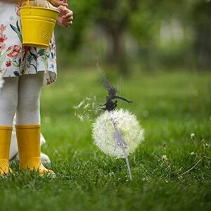 KINHA Fairy Dandelion Sculptures Fairy Dandelion Sculptures Garden Stakes Dramatic Fairy Sculptures Dancing with Dandelions,Wind Catcher for Home Garden Patio Yard Decoration with Standing Pole