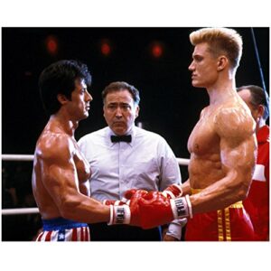 dolph lundgren as drago in rocky iv knocking 8 x 10 inch photo