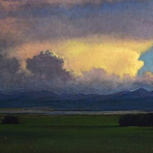 Thunderstorm, Sangres by Jeff Aeling, Original Oil on Panel, 10" x 14"