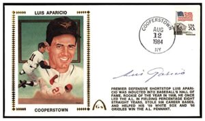 luis aparicio signed first day cover fdc autograph gateway stamp orioles psa/dna