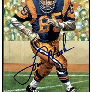 Tom Mack Signed Goal Line Art Card GLAC Autographed Rams PSA/DNA