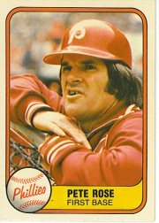 1981 fleer baseball card #1 pete rose