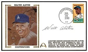 walt alston signed first day cover fdc autographed dodgers psa/dna al85676