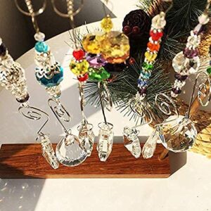 H&D HYALINE & DORA Set 7 Crystal Rainbow Suncatcher Glass Bead Chain Fengshui Hanging Pendant for Window Garden Party