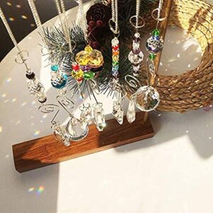 H&D HYALINE & DORA Set 7 Crystal Rainbow Suncatcher Glass Bead Chain Fengshui Hanging Pendant for Window Garden Party