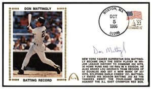 don mattingly signed first day cover fdc autograph gateway stamp yankees psa/dna