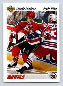 hockey nhl 1991-92 upper deck #294 claude lemieux #294 nm nj devils