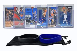 orlando magic basketball cards: nikola vucevic, aaron gordon, evan fournier, terrence ross, jonathan isaac assorted basketball trading card and wristbands bundle