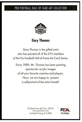 Gary Thomas Signed Goal Line Art Card GLAC Autographed Artist PSA/DNA