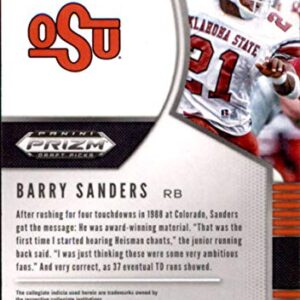 2020 Panini Prizm Draft Picks #11 Barry Sanders Oklahoma State Cowboys Football NFL