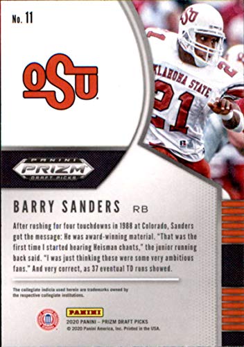 2020 Panini Prizm Draft Picks #11 Barry Sanders Oklahoma State Cowboys Football NFL