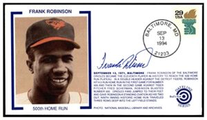 frank robinson signed first day cover fdc autographed orioles psa/dna