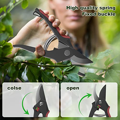 Garden Tool Set Gardening Tools Alloy Steel Hand Tool Garden Tool Sets for Women Kids Starter Kit with Garden Bag, Outdoor Tool, Heavy Duty Gardening Work Set with Ergonomic Handle, Gardening Tools