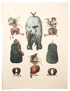 [pair of hand colored plates from traite de fauconnerie, depicting falconry accoutrements]