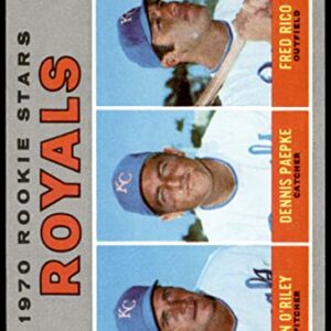 1970 Topps # 552 Royals Rookies Don O'Riley/Dennis Paepke/Fred Rico Kansas City Royals (Baseball Card) VG/EX Royals