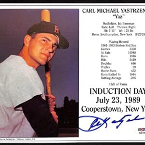 Carl Yastrzemski Signed Photo 8x10 Autographed Red Sox PSA/DNA