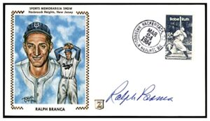 ralph branca signed first day cover fdc autographed dodgers psa/dna al85647