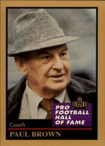 1991 enor pro football hof football card #18 paul brown