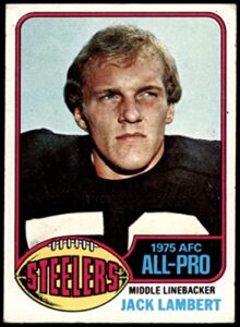 1976 topps # 220 jack lambert pittsburgh steelers (football card) vg+ steelers kent st