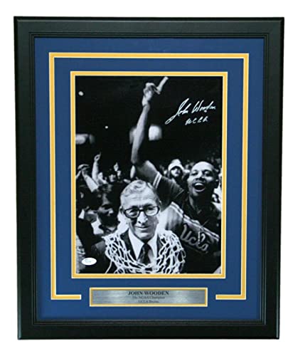 John Wooden Autographed 11x14 Photo Framed UCLA Bruins JSA