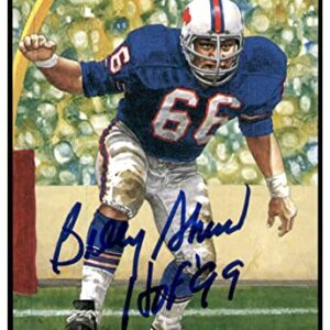 Billy Shaw Signed Goal Line Art Card GLAC Autographed w/HOF Bills PSA/DNA