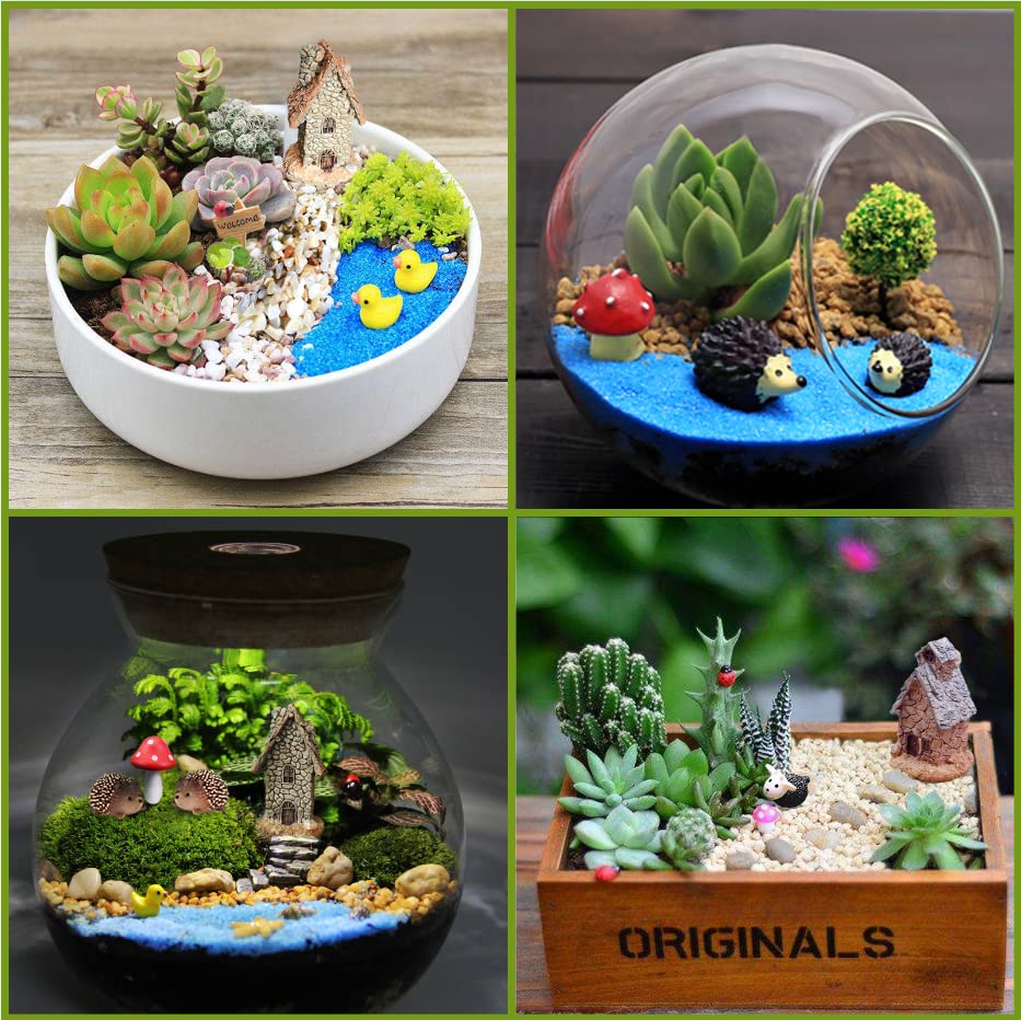 BEZALEL Fairy Garden Accessories - Fairy Garden Miniatures Figurines Fairy Garden Kit for Kids Fairy House Accessories for Yard Bonsai Succulent Terrarium Decorations - Micro Landscape Ornaments Kit