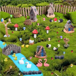 BEZALEL Fairy Garden Accessories - Fairy Garden Miniatures Figurines Fairy Garden Kit for Kids Fairy House Accessories for Yard Bonsai Succulent Terrarium Decorations - Micro Landscape Ornaments Kit