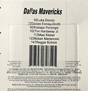 Dallas Mavericks 2021 2022 Hoops Factory Sealed 7 Card Team Set with Luca Doncic Plus