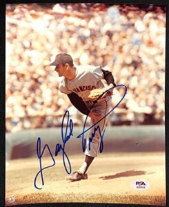 gaylord perry signed photo 8×10 autographed giants psa/dna