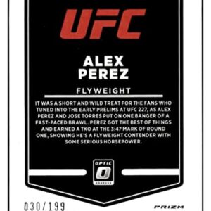 ALEX PEREZ 2022 Donruss Optic UFC /199 Red #54 NM+-MT+ MMA Fighting CardsPremiere Release Set