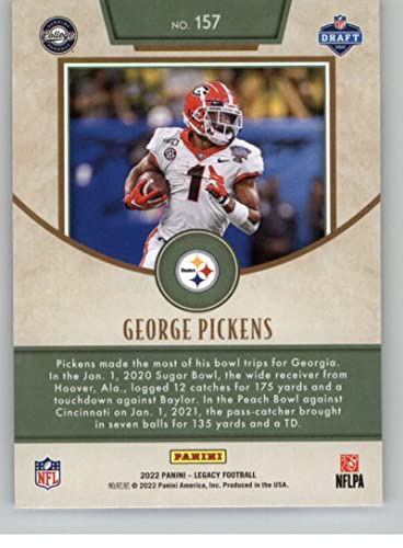 GEORGE PICKENS RC 2022 Panini Legacy #157 NM+-MT+ NFL FOOTBALL Steelers ROOKIE