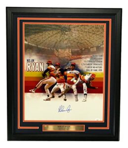 nolan ryan autographed 16×20 astrodome photo framed houston astros jsa