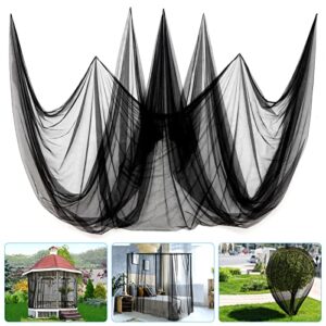 2 pcs garden net barrier – 10 x 13 ft for each bird garden screen mesh netting, heavy duty garden mesh for terraces balconies patios protecting your skin plants vetegables diy (black)