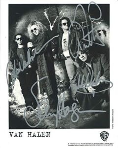 van halen band signed reprint promo photo eddie alex michael hagar rp