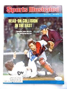 carlton fisk autographed magazine sports illustrated 1976 red sox jsa ag39574 – autographed mlb magazines