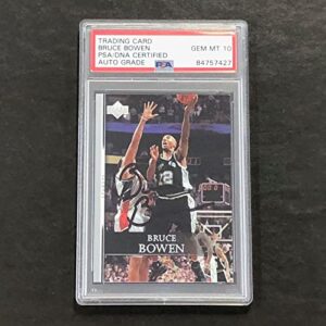 2007-08 upper deck first edition #25 bruce bowen signed card auto grade 10 psa s – basketball autographed cards